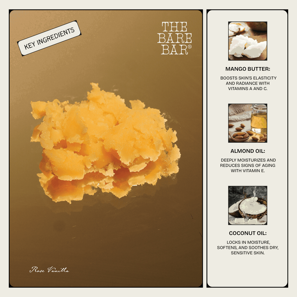 Rose Vanilla Solid Perfume – THE BARE BAR